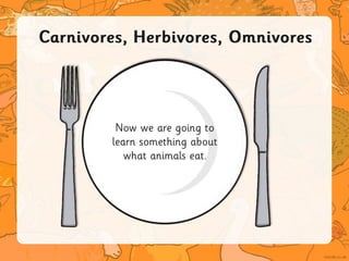 Carnivore Herbivore Omnivore.ppt this lesson is made for 4th grade ...