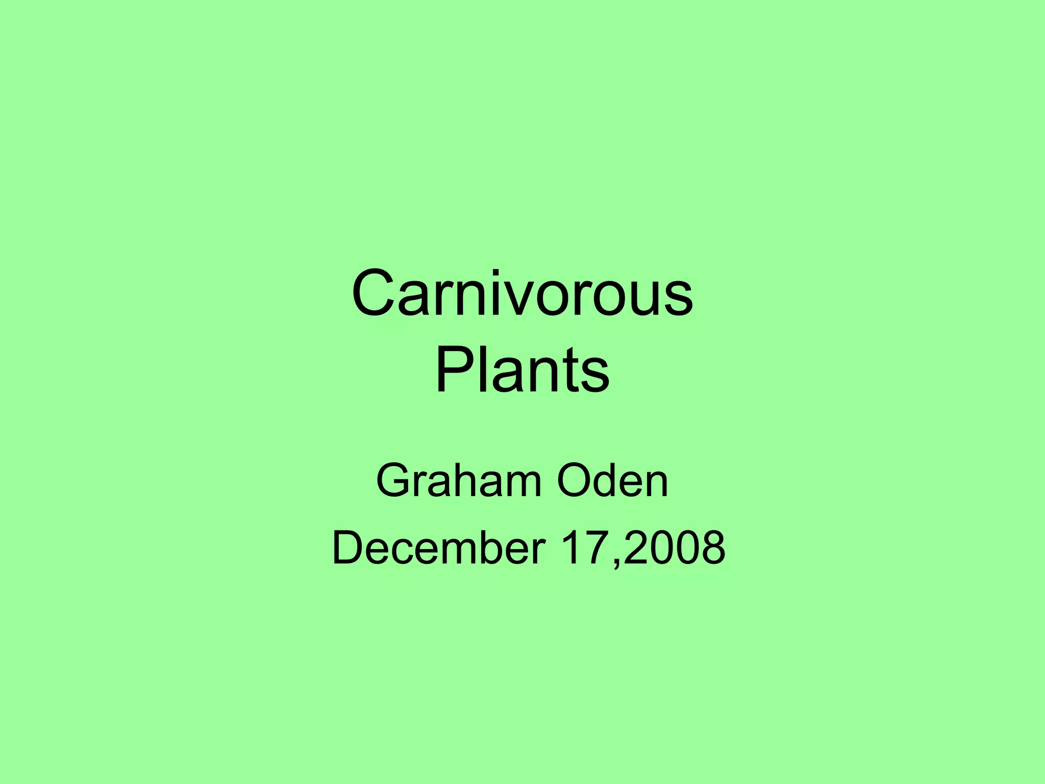 Carnivorous plant | PPT