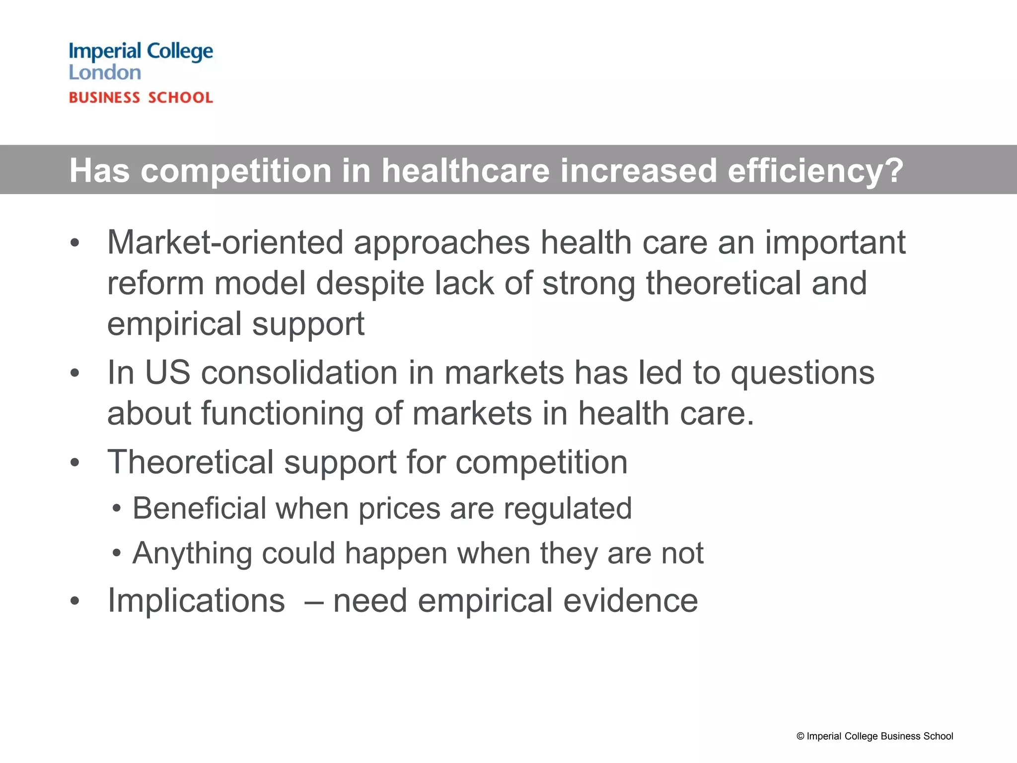 Carol Propper: Is competition a force for good in hospitals? | PPT