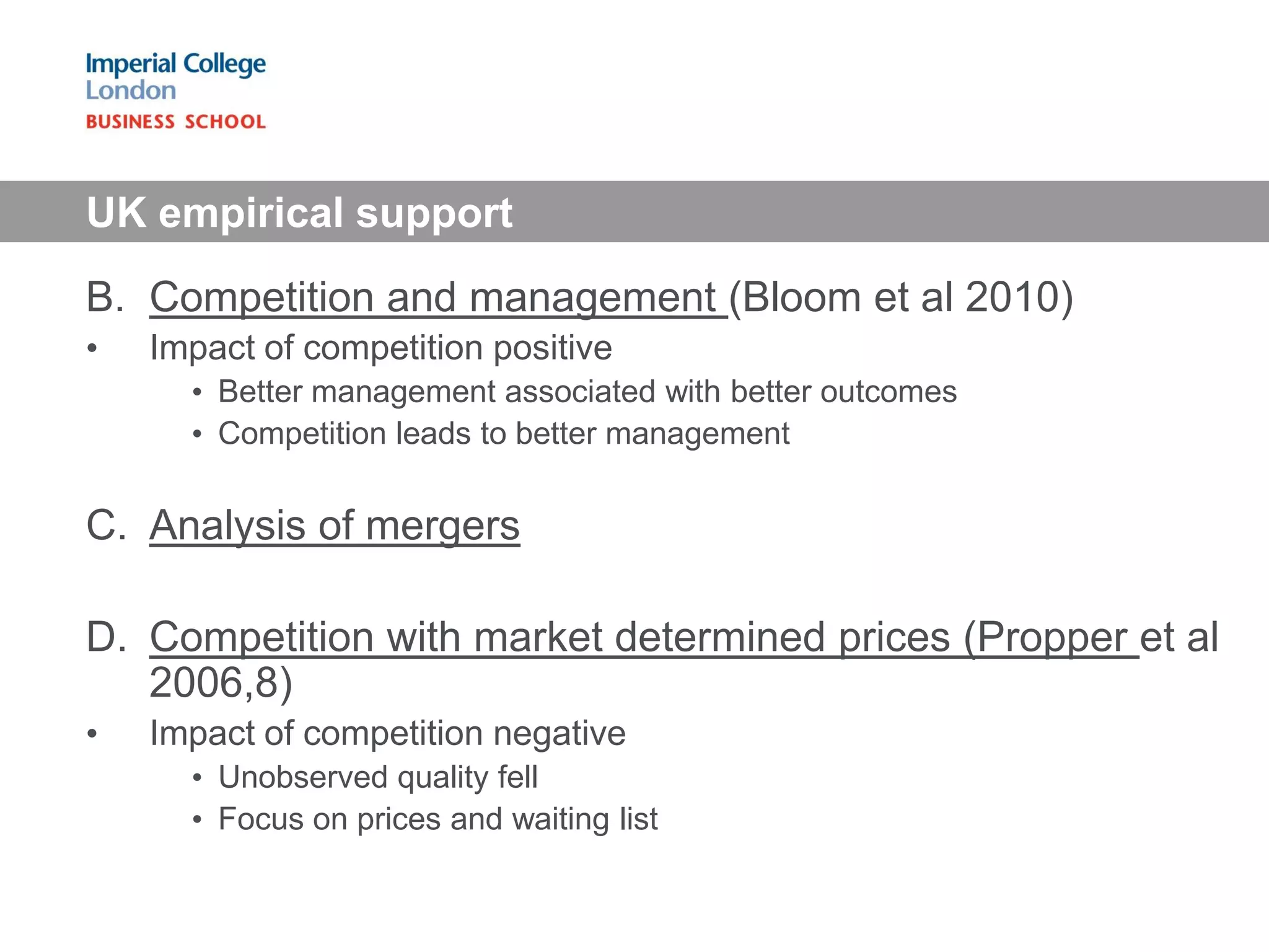 Carol Propper: Is competition a force for good in hospitals? | PPT