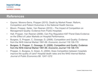 Carol Propper: Is competition a force for good in hospitals? | PPT