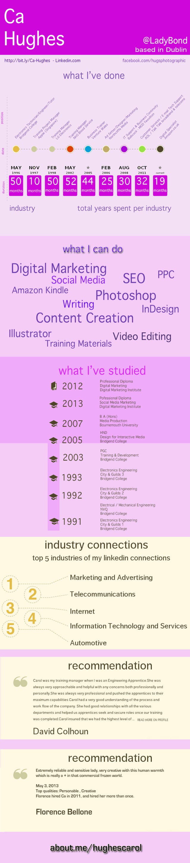 Carol Hughes Visual CV | PDF