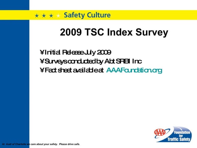 CarolinaAudiVW.com_2009 AAA Traffic Safety Index Template | PPT