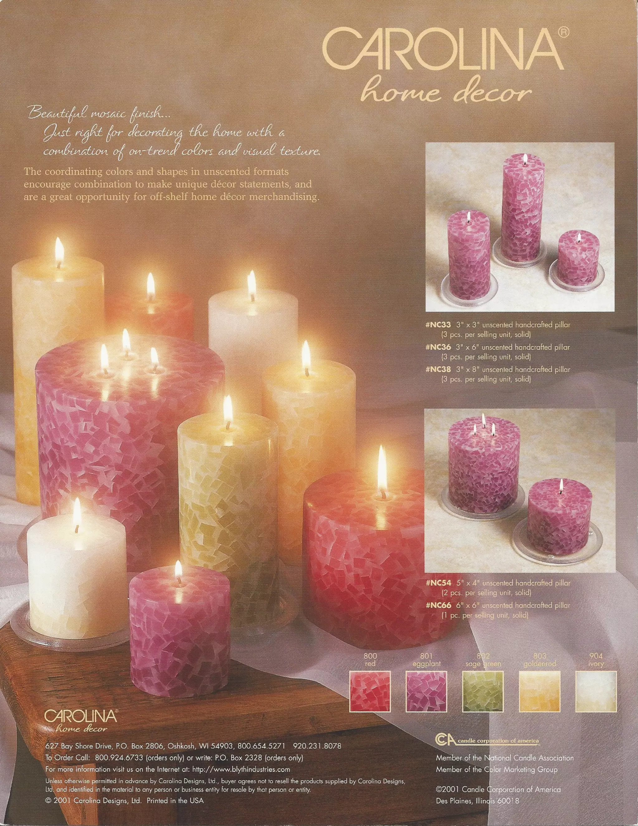 Carolina Designs Candle Brochure | PDF