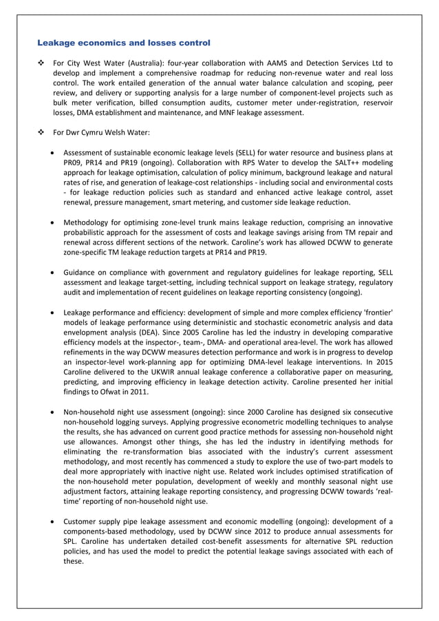 Caroline Manning CV | PDF