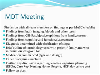 Memory Assessment & Support Clinic | PPT