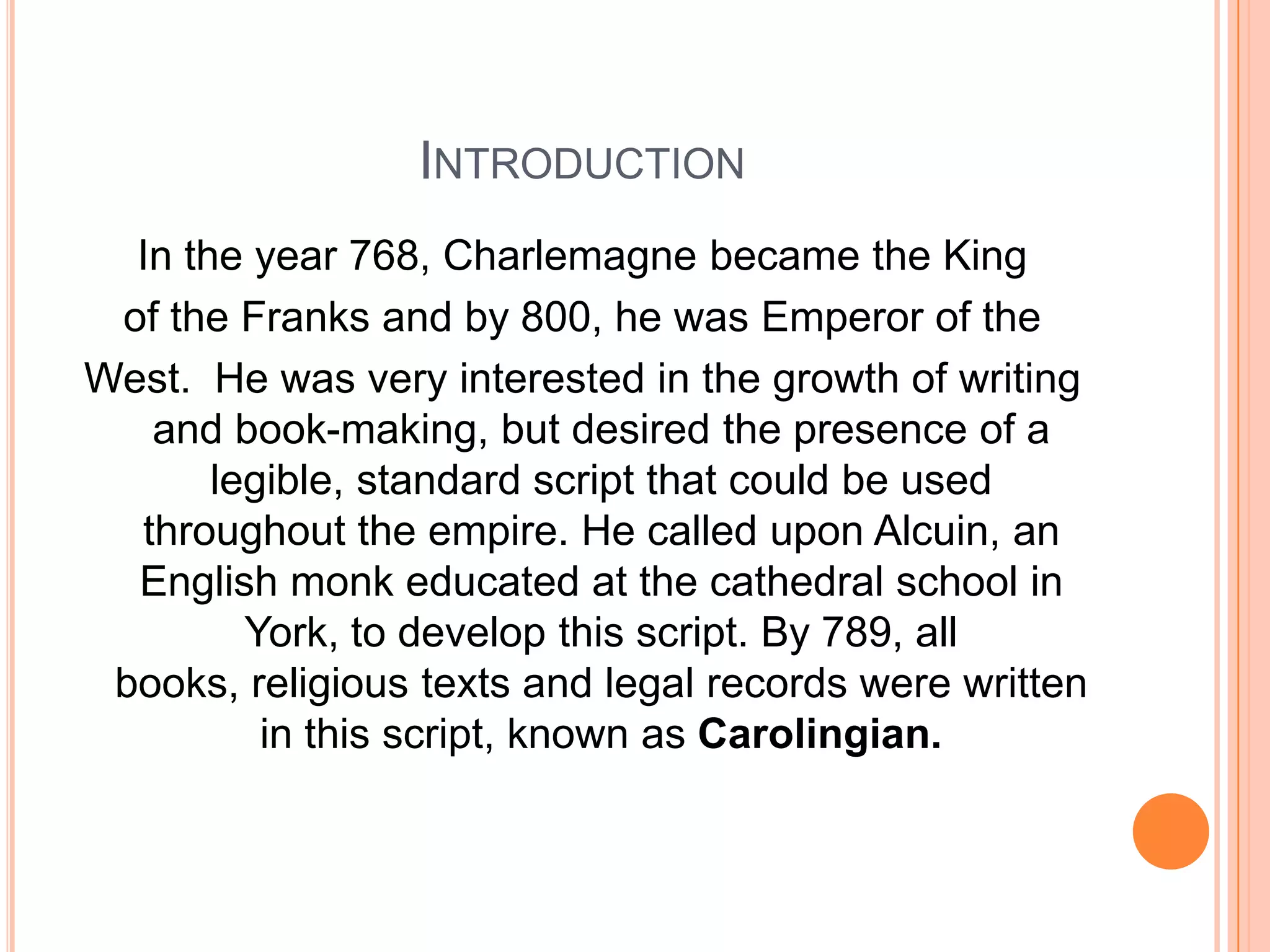 Carolingian and Gothic script | PPTX | Genealogy and Ancestry | Hobbies ...