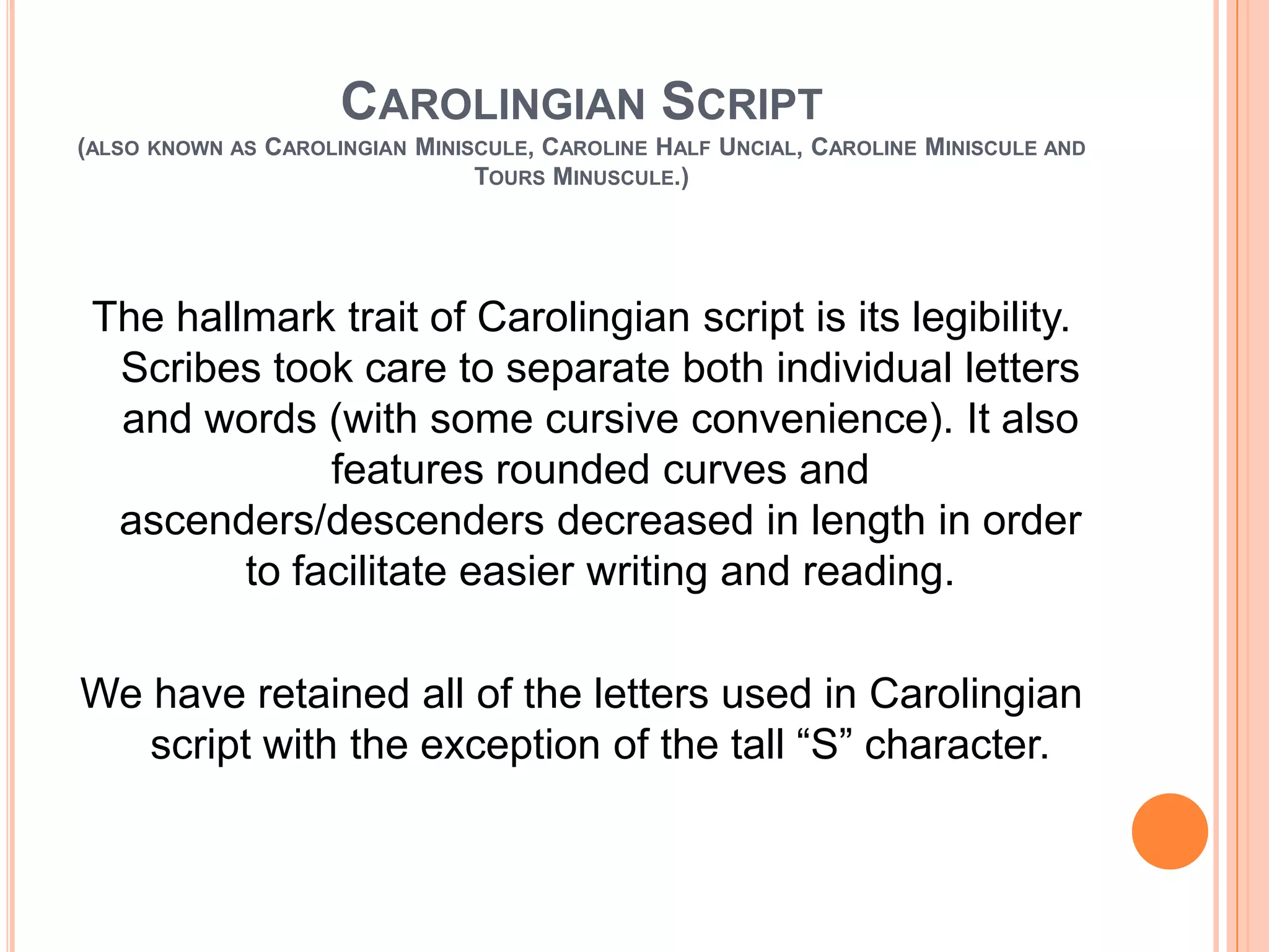 Carolingian and Gothic script | PPTX | Genealogy and Ancestry | Hobbies ...