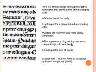 Carolingian and Gothic script | PPTX | Genealogy and Ancestry | Hobbies ...