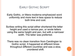 Carolingian and Gothic script | PPTX | Genealogy and Ancestry | Hobbies ...