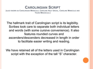 Carolingian and Gothic script | PPTX | Genealogy and Ancestry | Hobbies ...