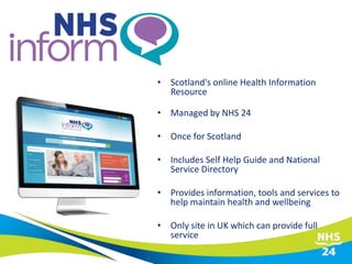 NHS Inform:The right information for patients | PPT