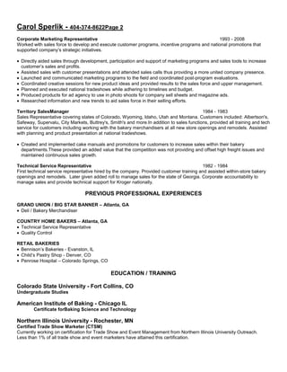 Carol Sperlik Resume | DOCX