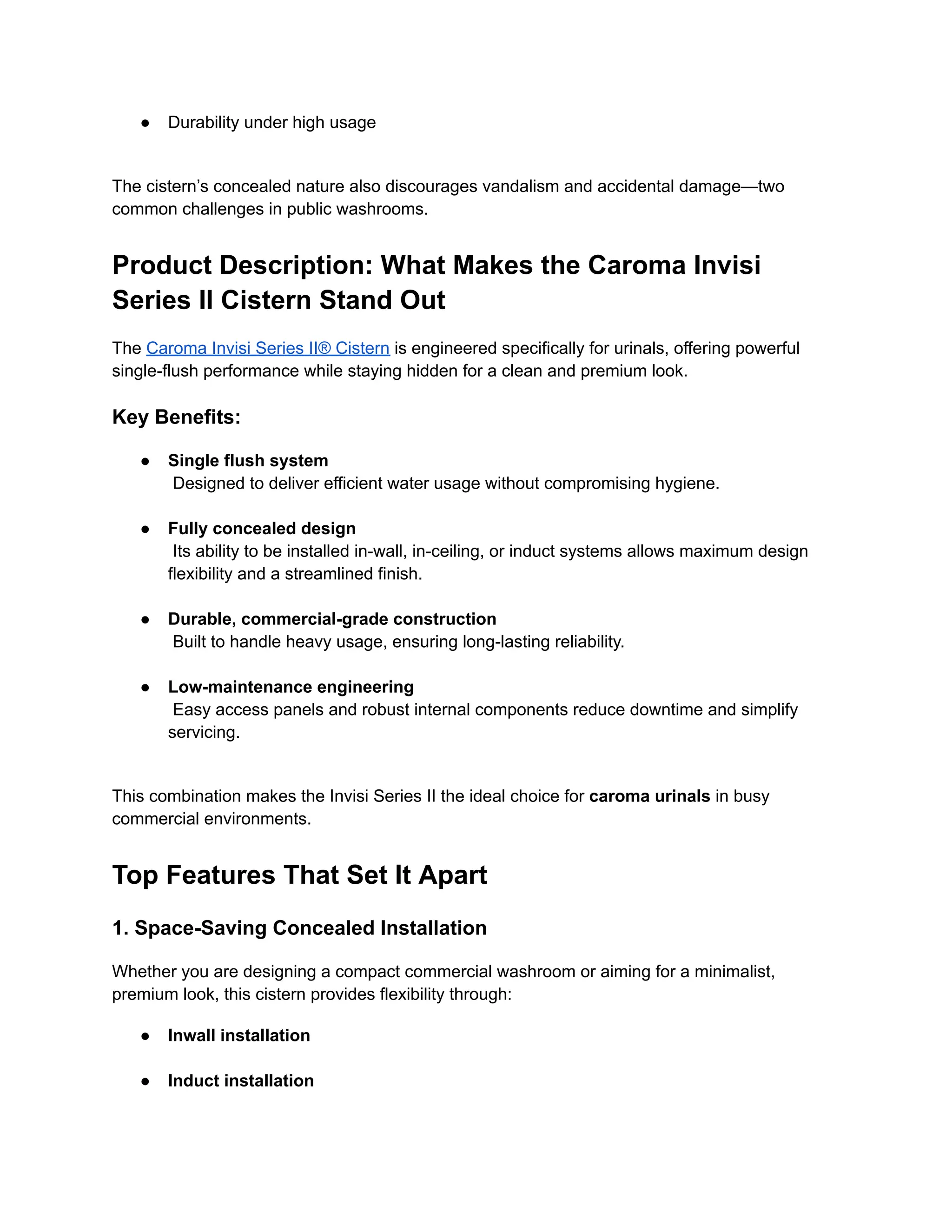 Caroma Invisi Series II Cistern_ The Smart Choice for Modern Inwall ...