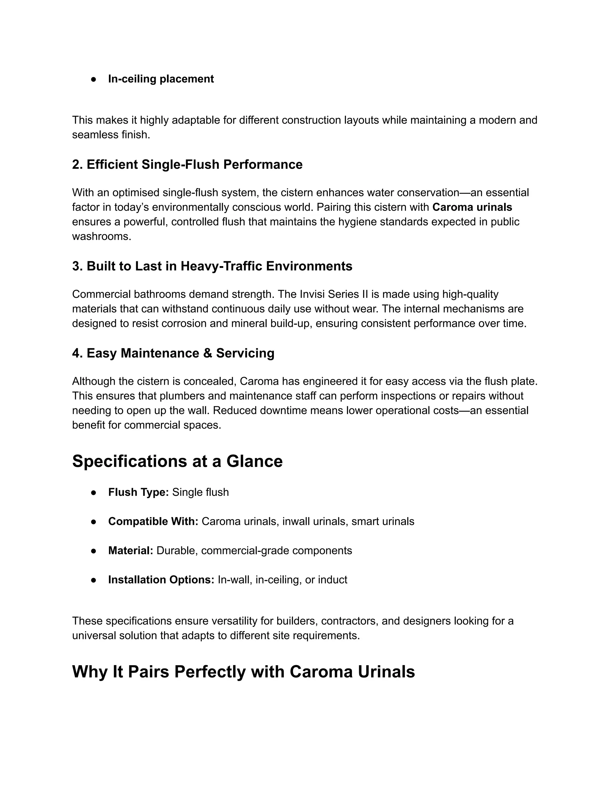 Caroma Invisi Series II Cistern_ The Smart Choice for Modern Inwall ...