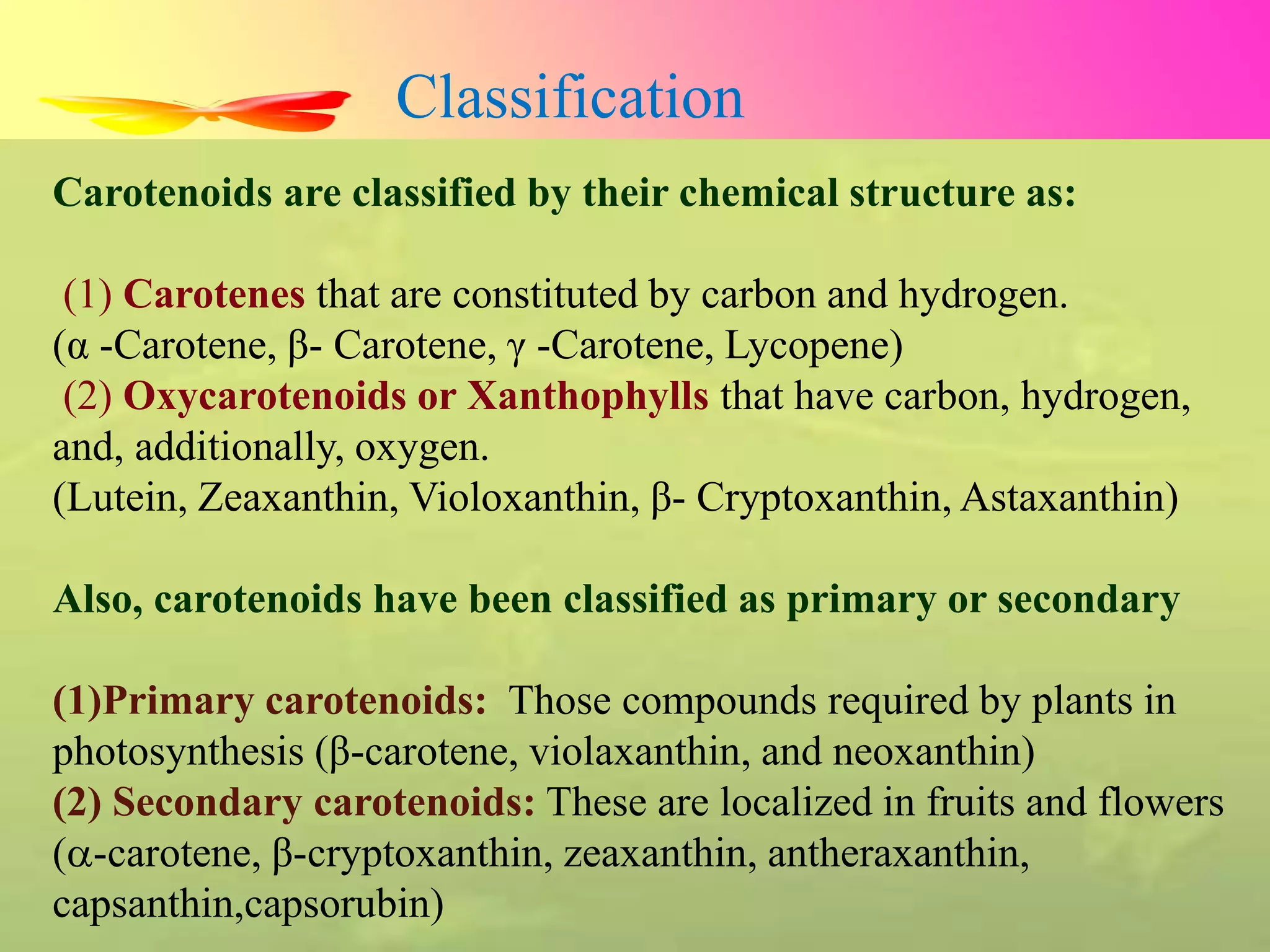 Carotenoids in flowers | PPTX