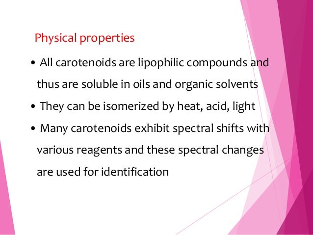 Carotenoids Definition Classification Properties Etc