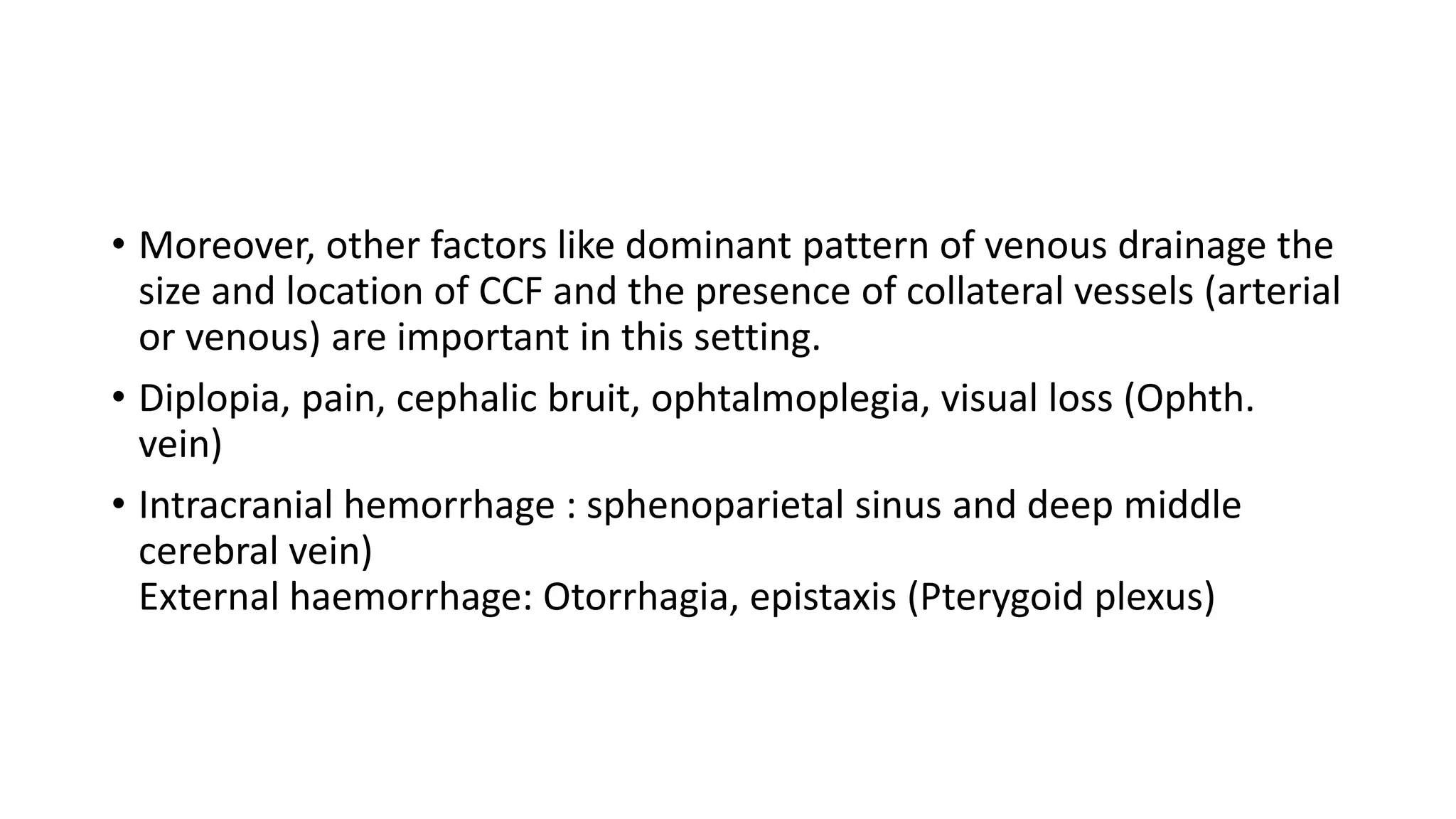 Carotico-cavernous fistula Presentation. | PPTX