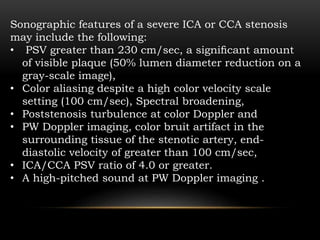 CAROTID DOPPLER STUDY | PPTX