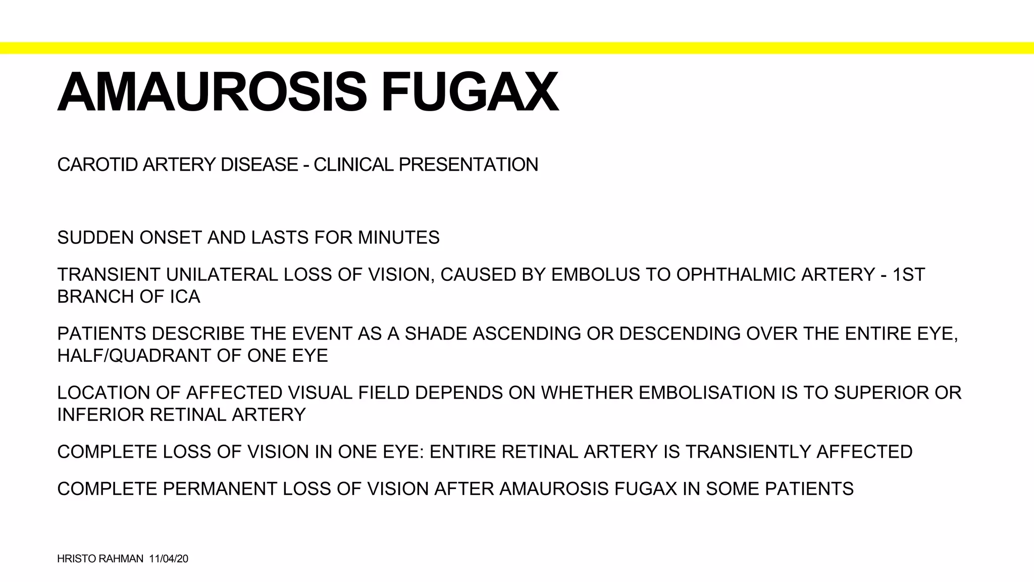 Carotid artery disease | PPTX