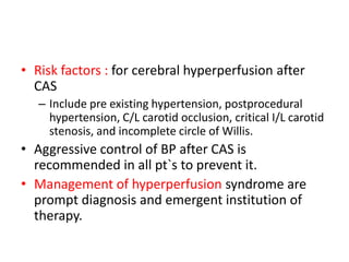 Carotid artery diseases and carotid stenting | PPTX