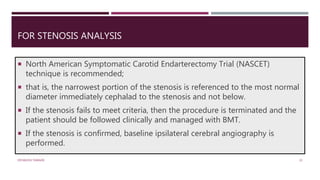 Carotid artery stenting basics | PPTX