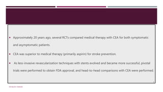 Carotid artery stenting basics | PPTX