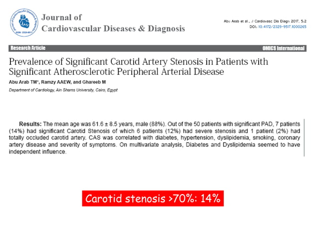 Carotid atherosclerosis in patients with PAD | PPT