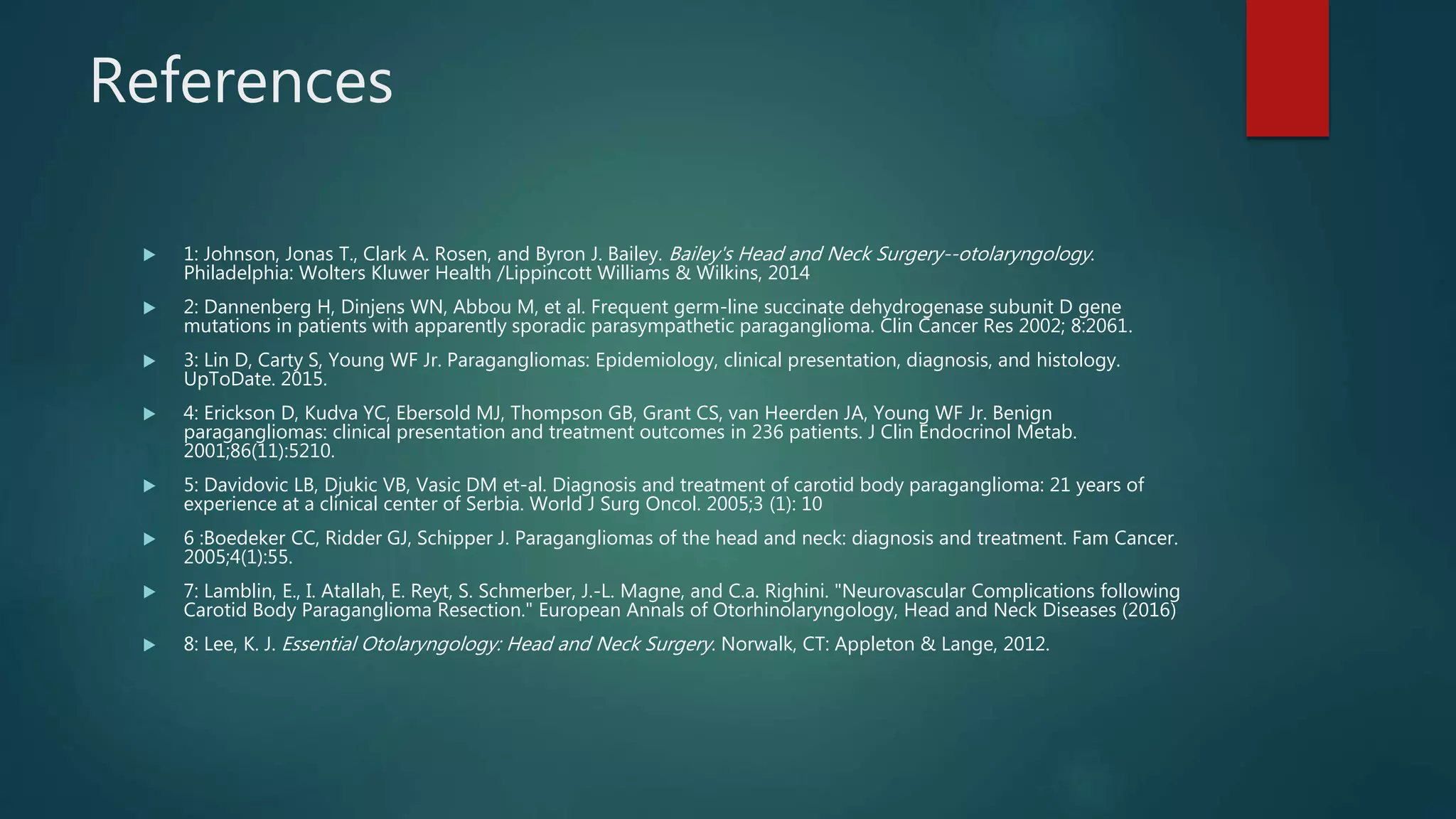 Carotid body tumors | PPTX