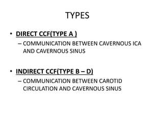 Carotid cavernous fistula | PPTX