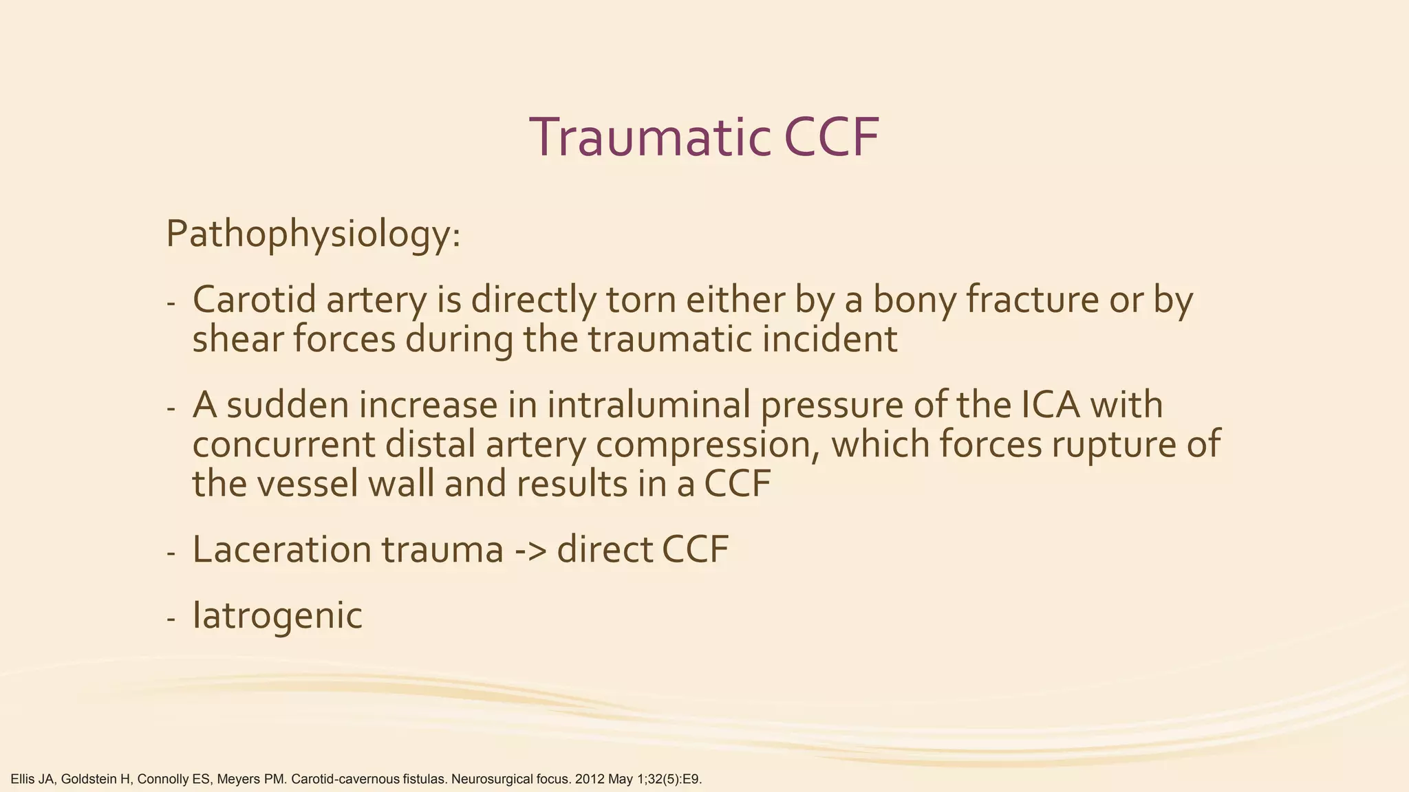 Carotid Cavernous Fistula | PPTX