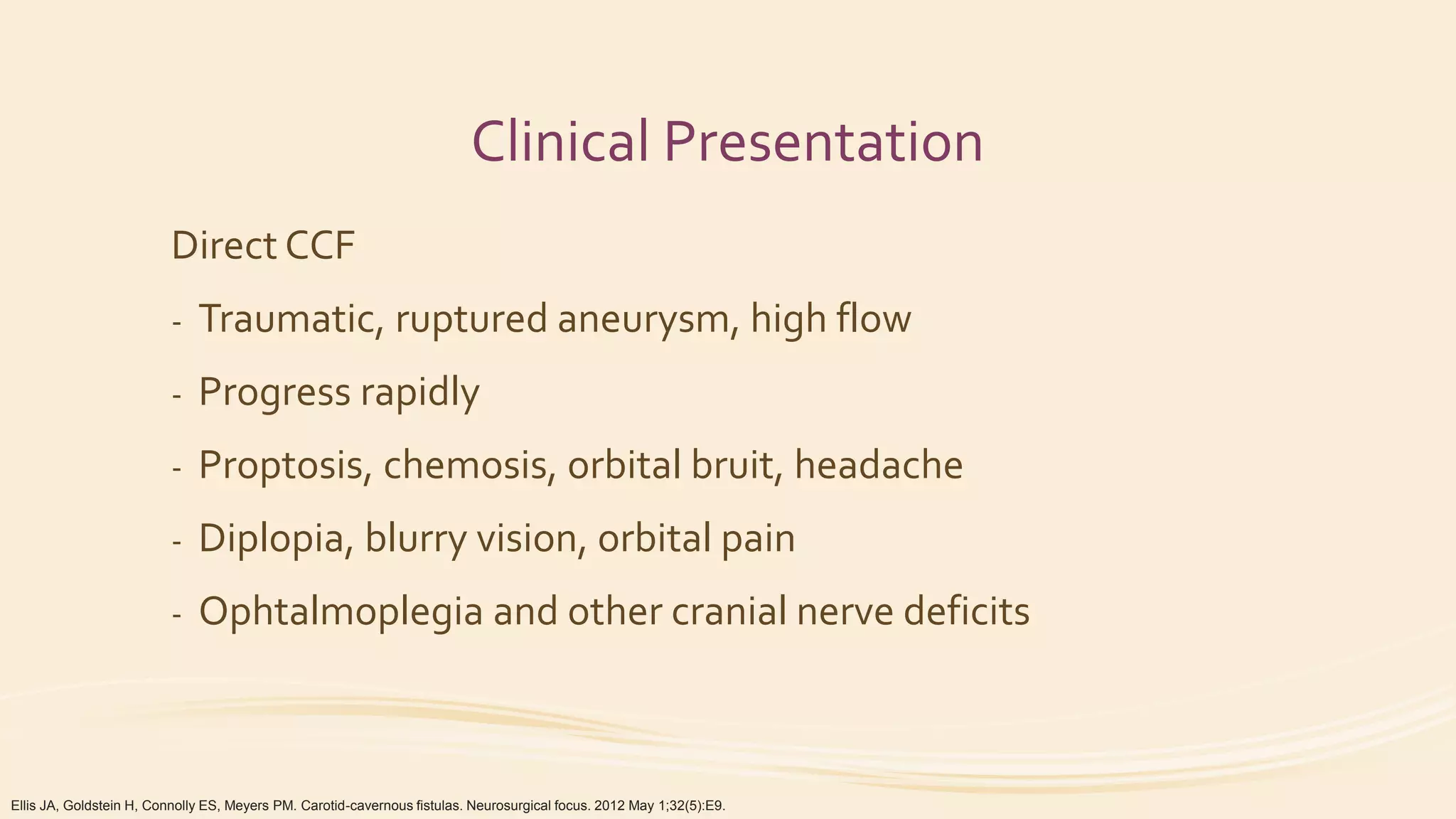 Carotid Cavernous Fistula | PPTX