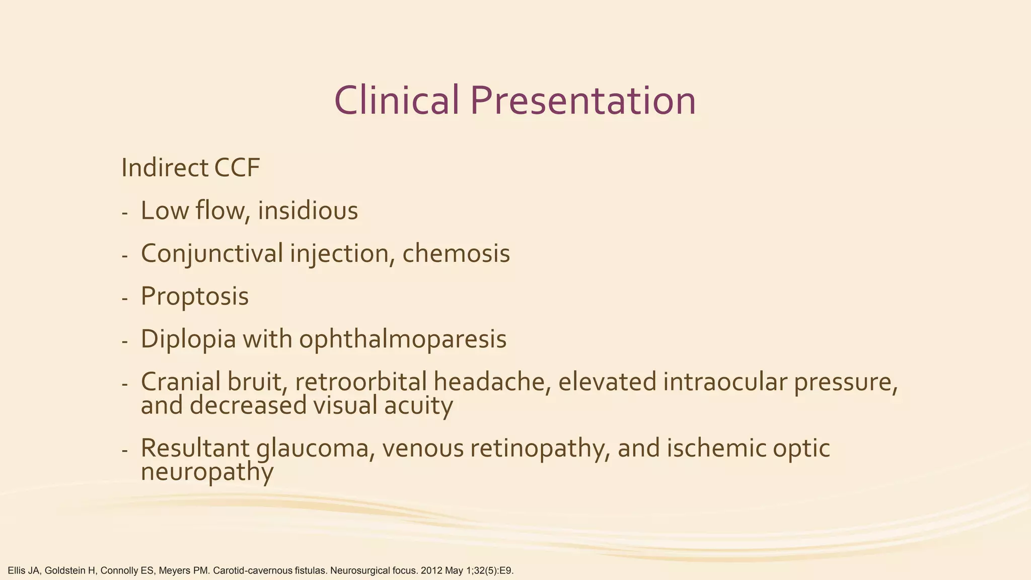Carotid Cavernous Fistula | PPTX