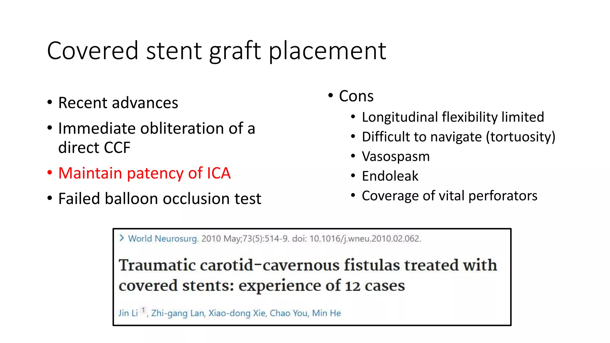 Carotid Cavernous Fistulas | PPTX
