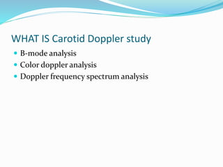 Carotid doppler anamika | PPTX