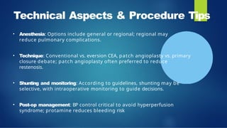 CAROTID ENDATRECTOMY vascular surgery cea | PPTX