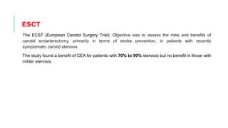 Carotid artery disease and the treatment strategies | PPTX