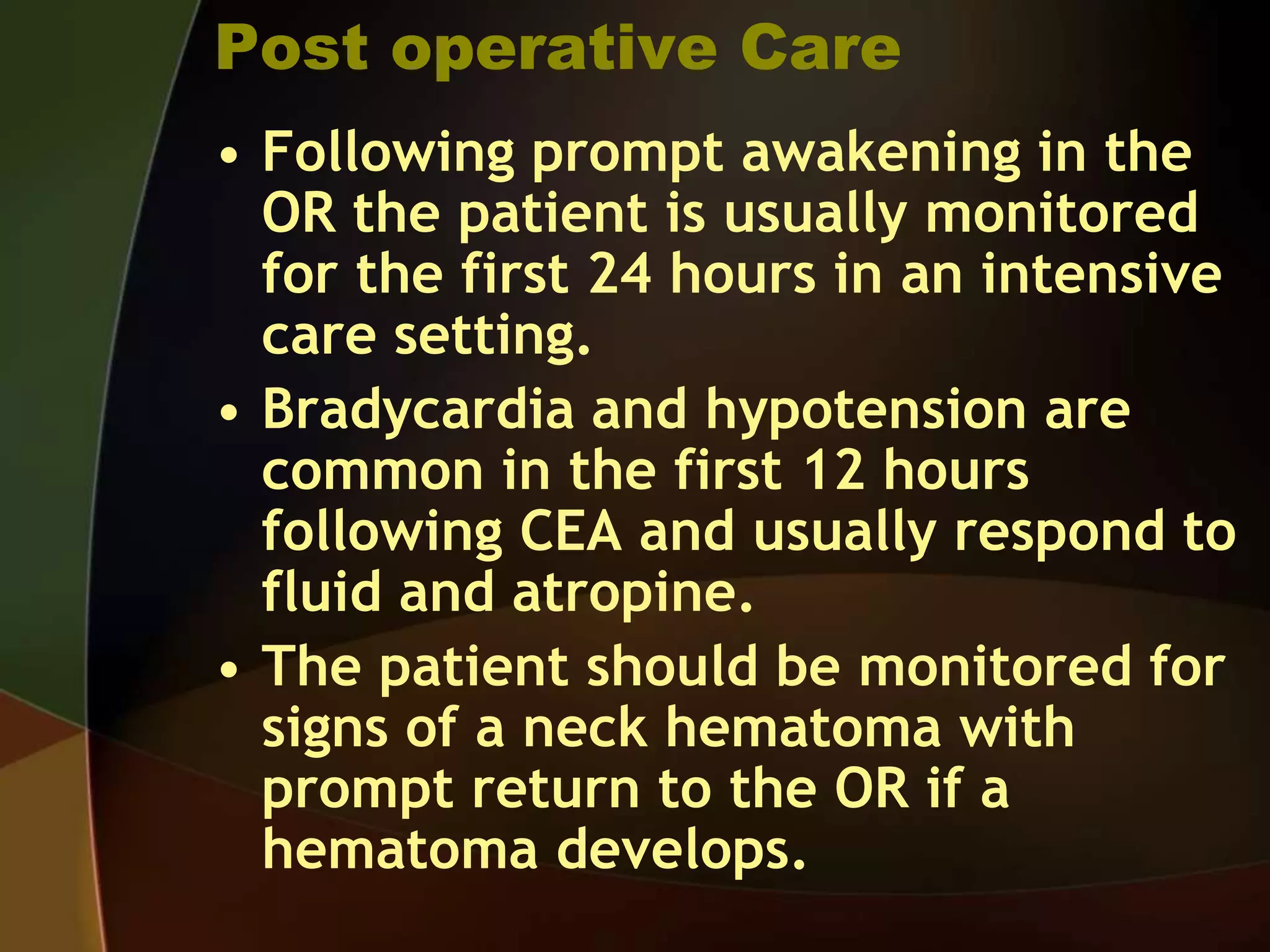 Anesthesia for Carotid Surgery | PPT