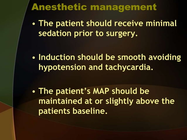 Anesthesia for Carotid Surgery | PPT