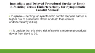 Carotid stenosis journal club | PPTX