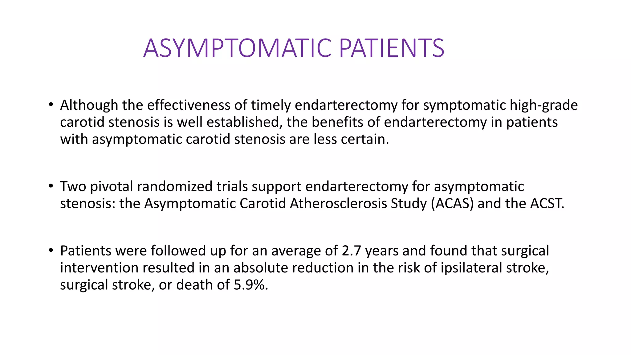 carotid stenosis and carotid artery stenting- un update | PPTX