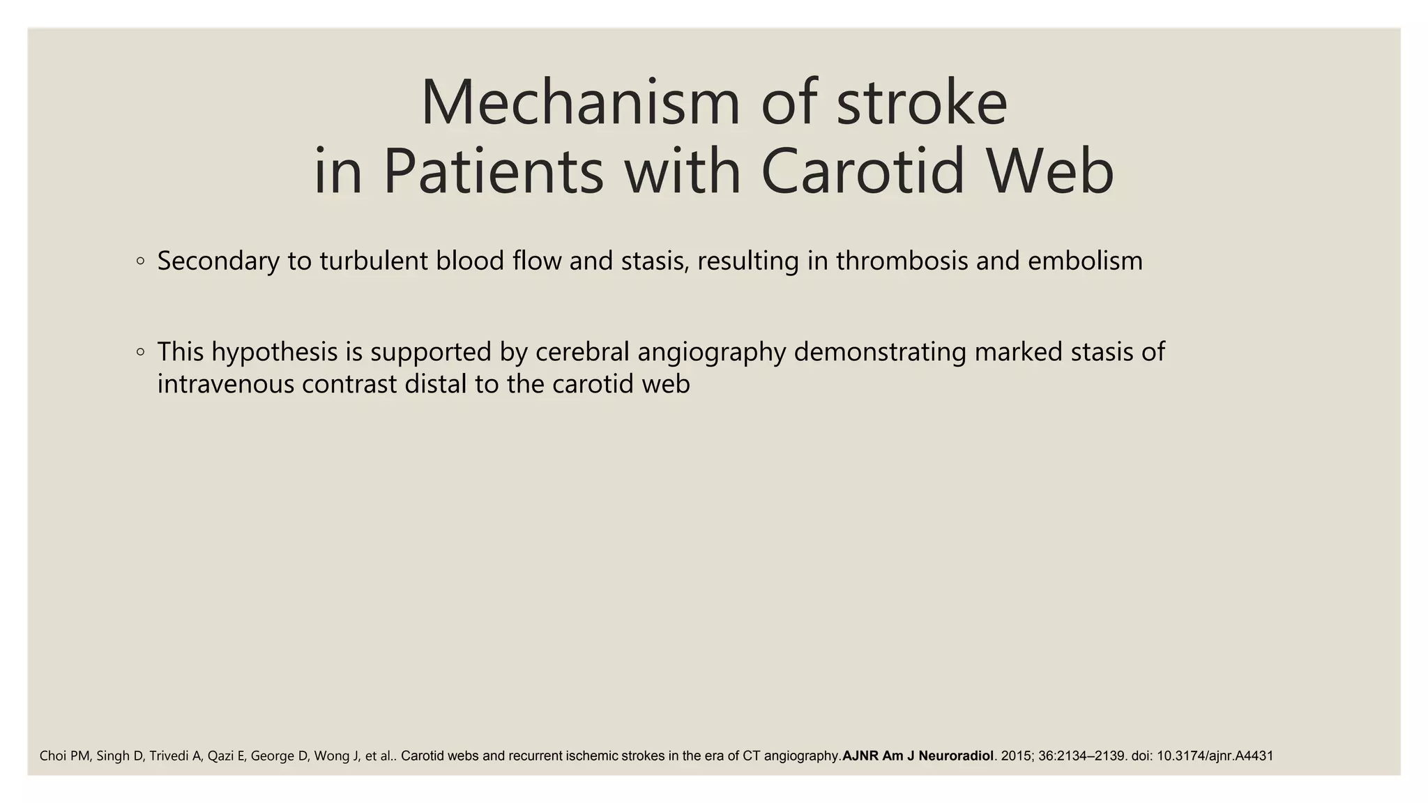 Carotid Web and Risk of Ischaemic Stroke | PPT