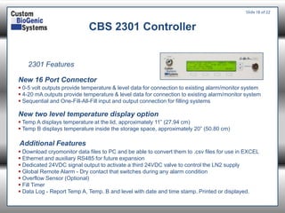Isothermal Carousel LN2 Cryopreservation Freezers | PPT | Free Download