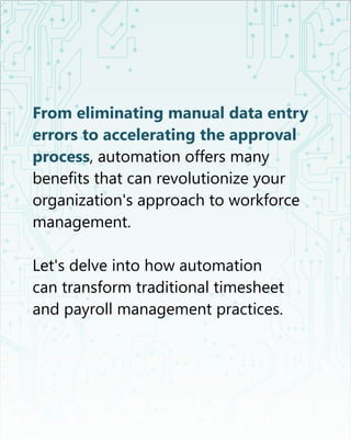 The Comprehensive Guide to Leveraging Automation for Timesheet ...