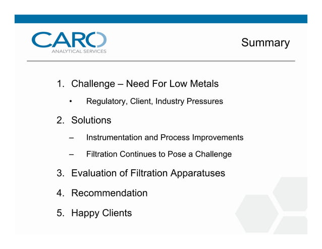Caro water tech presentation final | PPT