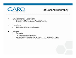 Caro water tech presentation final | PPT
