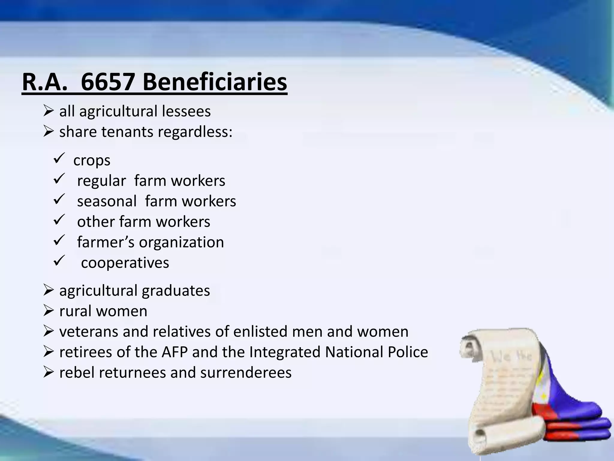 Comprehensive Agrarian Reform | PPTX