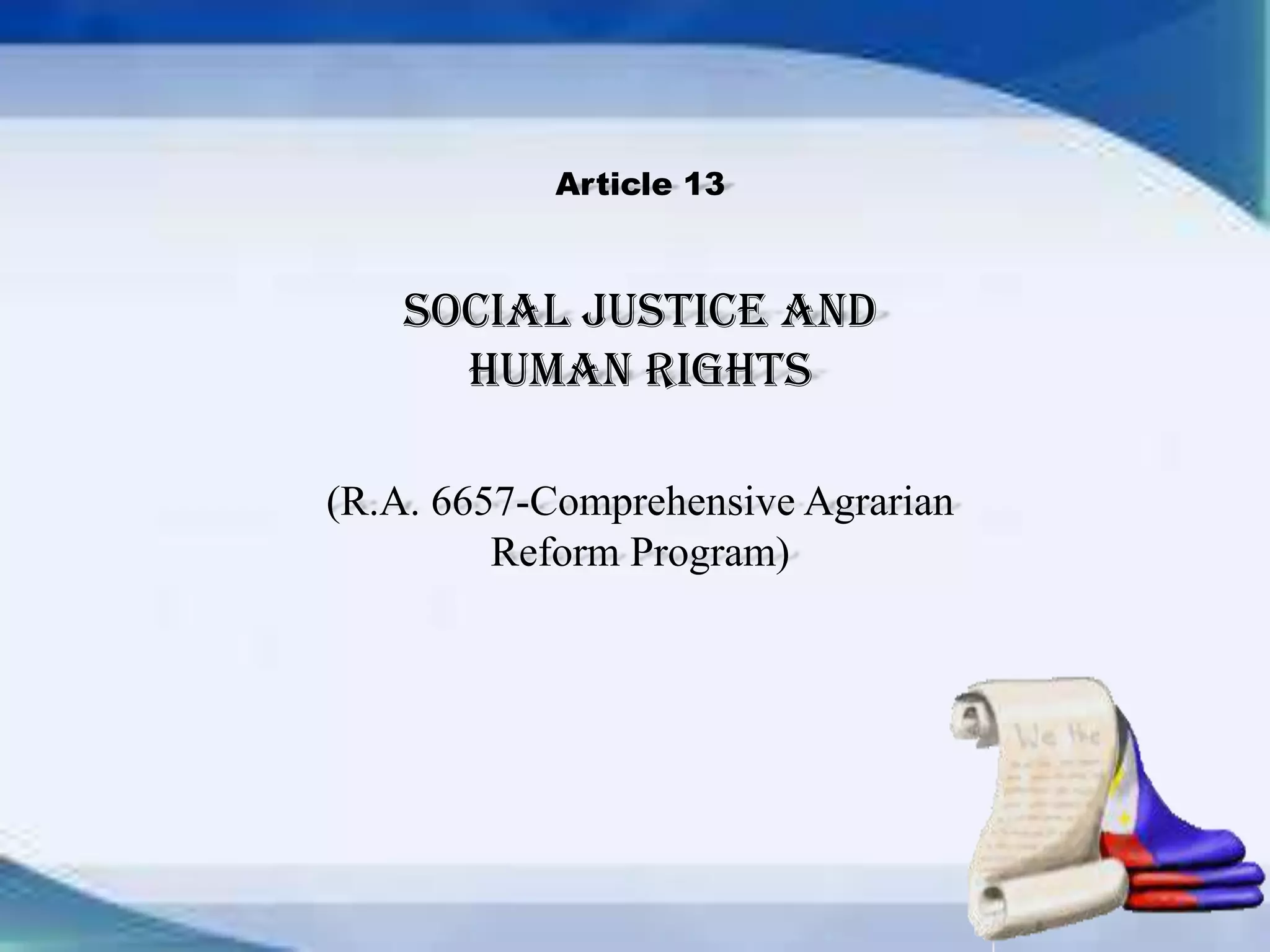 Comprehensive Agrarian Reform | PPTX