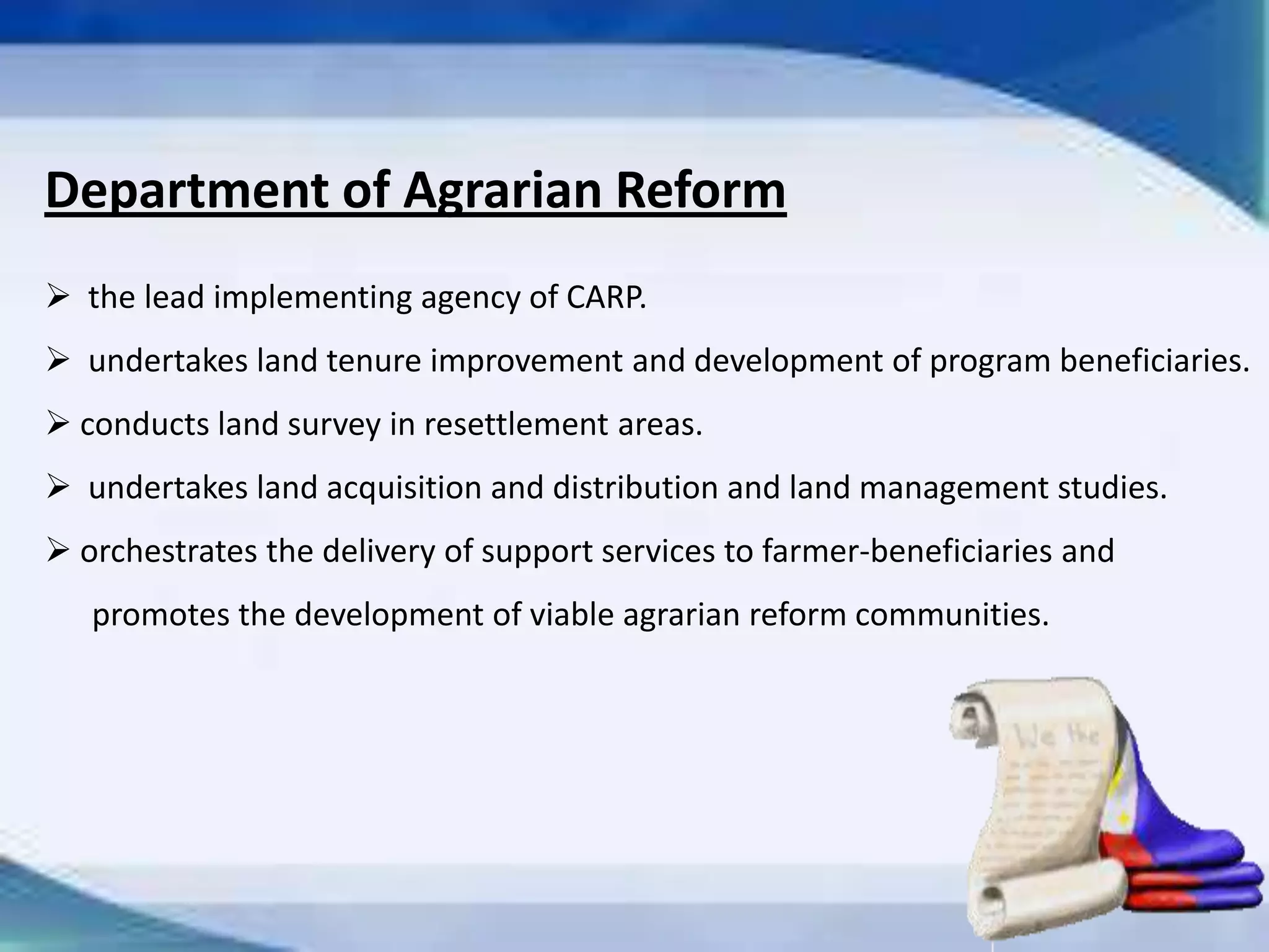 Comprehensive Agrarian Reform | PPTX