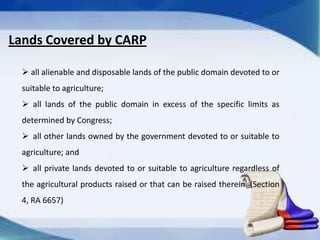 Comprehensive Agrarian Reform | PPTX